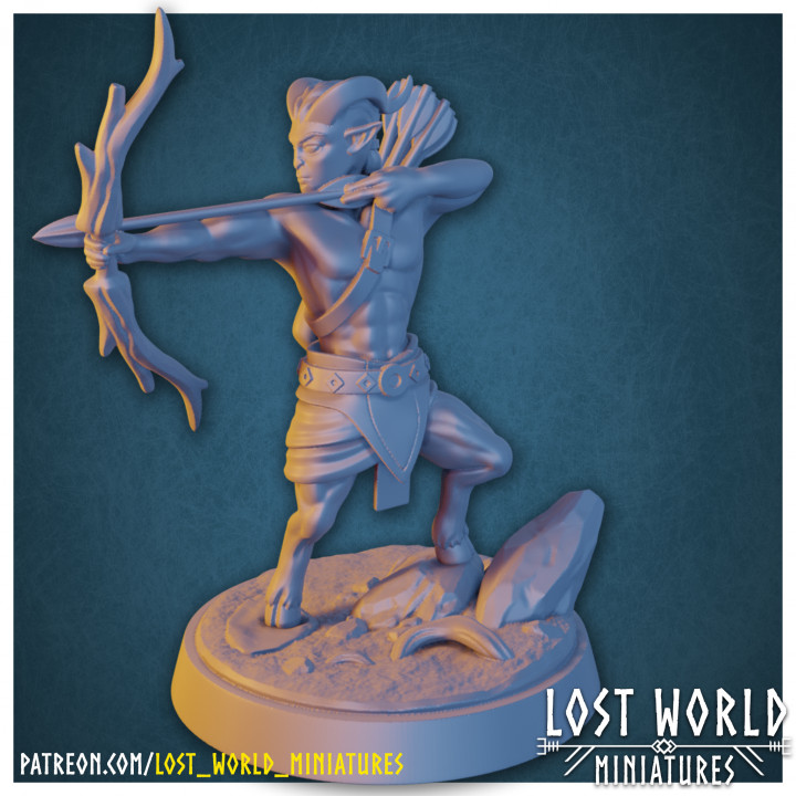 3D Printable Satyr Miniatures set - Supported by Lost World Miniatures