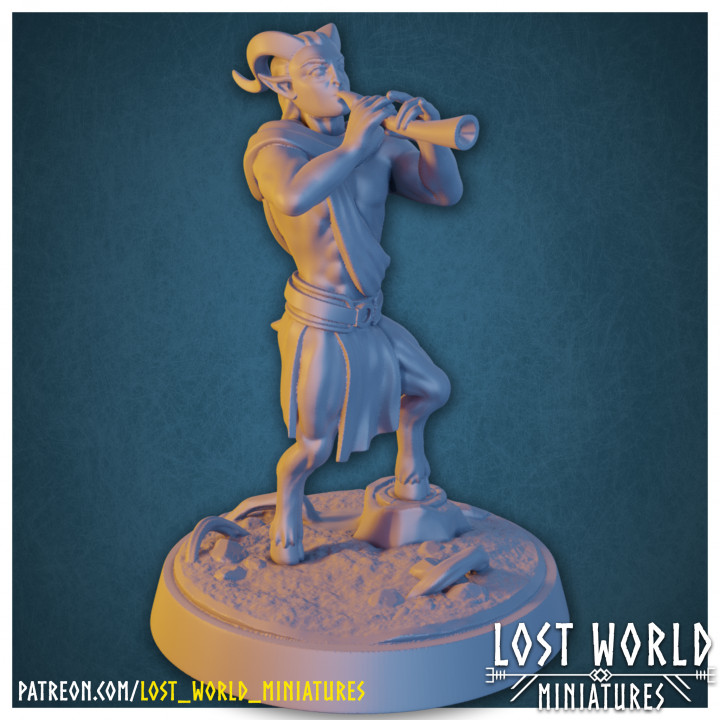 3D Printable Satyr Miniatures set - Supported by Lost World Miniatures