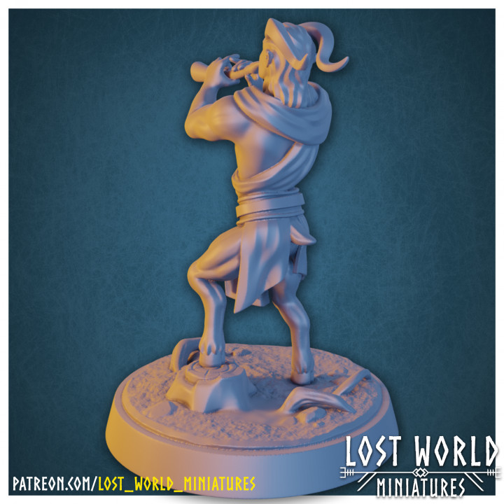 3D Printable Satyr Miniatures set - Supported by Lost World Miniatures
