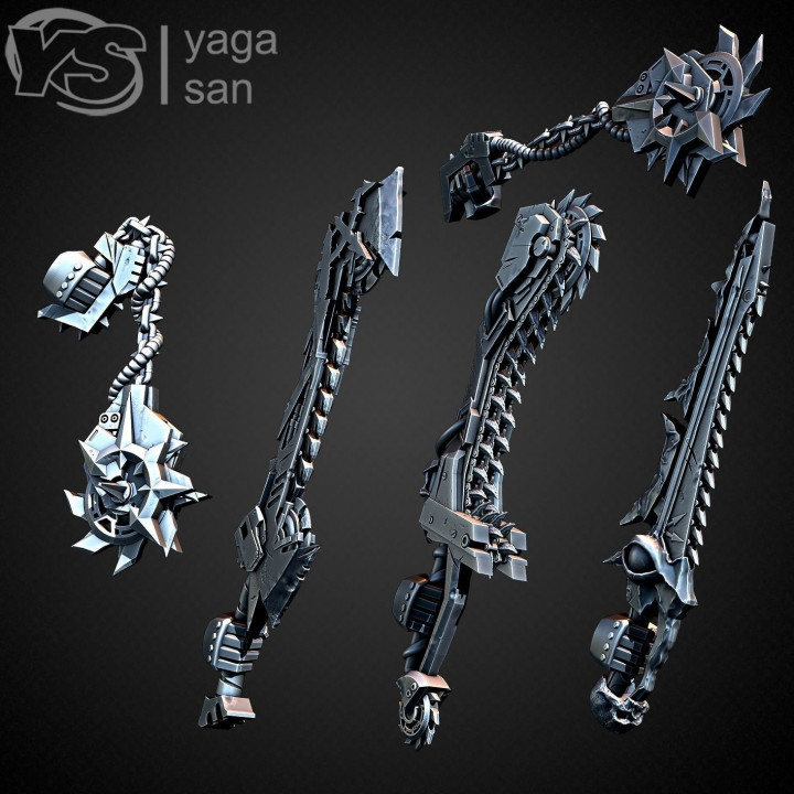 3D Printable CHAINSAW Sword Weapons PACK by Yaga San