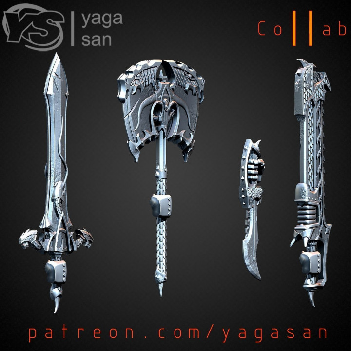 3D Printable ALPHA LEGION WEAPONS PACK by Yaga San
