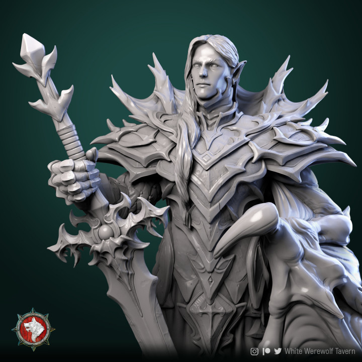 3D Printable Hork Merciful 32mm and 75mm pre-supported + dnd 5e stats ...