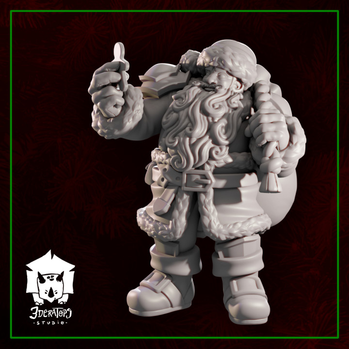 3D Printable Santa Claus - The Christmas Dwarf by 3DeRatopsStudio