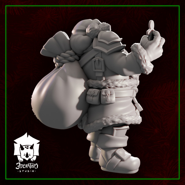3D Printable Santa Claus - The Christmas Dwarf by 3DeRatopsStudio