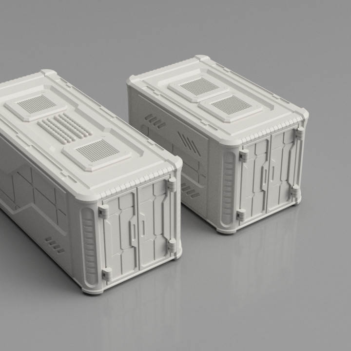 3D Printable Scifi Cargo Container - Modular by Fr3D @ The3DPrinting