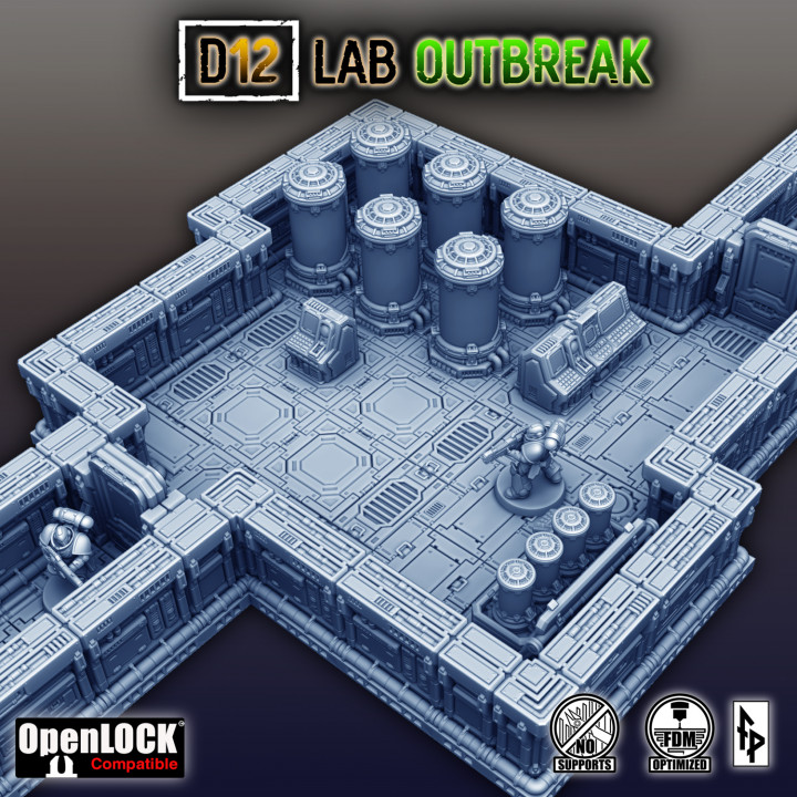 3D Printable D12 Lab Outbreak by Forbidden Prints
