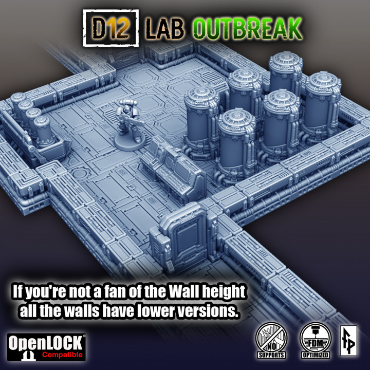 3D Printable D12 Lab Outbreak by Forbidden Prints