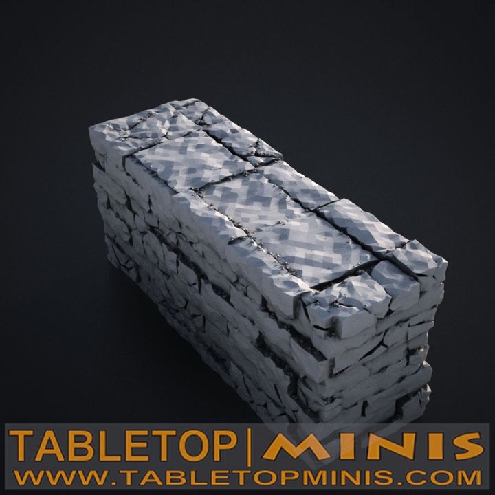 3D Printable Old Stone Platform by TableTopMinis