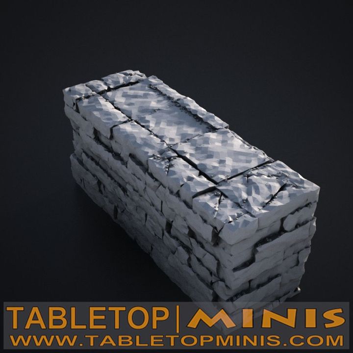 3D Printable Old Stone Platform by TableTopMinis