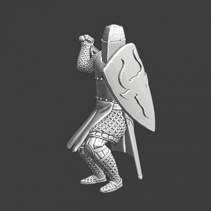 3D Printable Knight with great helmet and sword by Northern Crusades ...