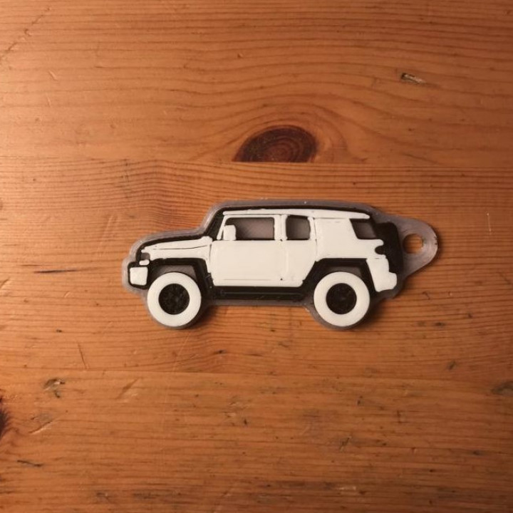 3D Printable Toyota FJ Cruiser keychain by 1D-Design