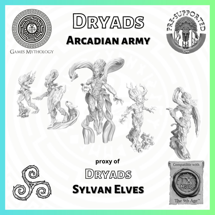 3D Printable Dryads by Games Mythology
