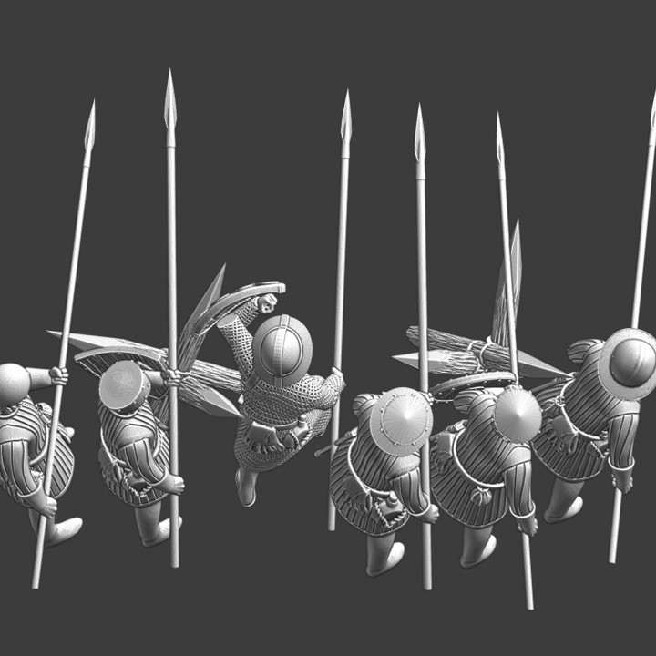 3D Printable Medieval infantry formation : Bundle #1 by Northern ...