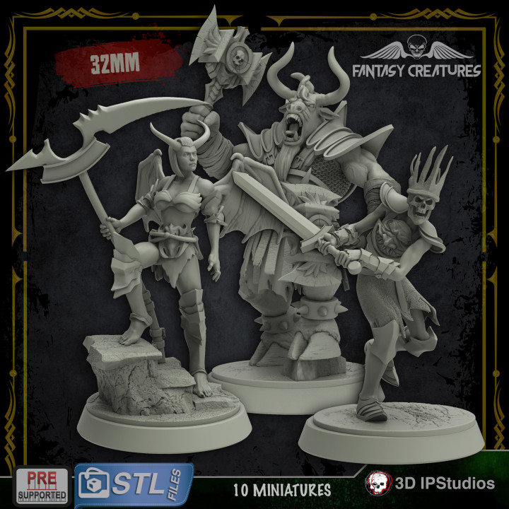 3D Printable FANTASY CREATURES PACK by Ismael Panadero Garcia