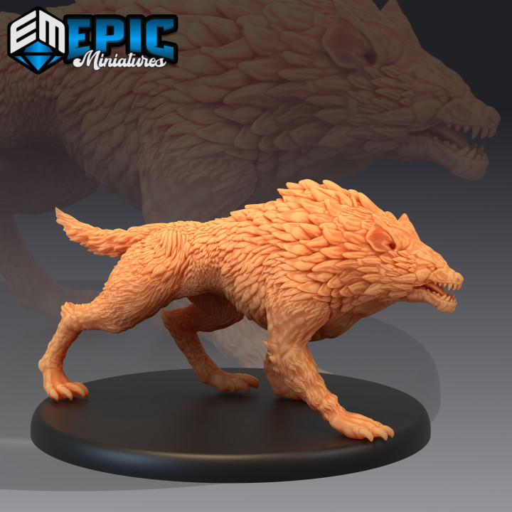 3D Printable Warg Set / Wild Creature / Dire Wolf Beast / Classic ...