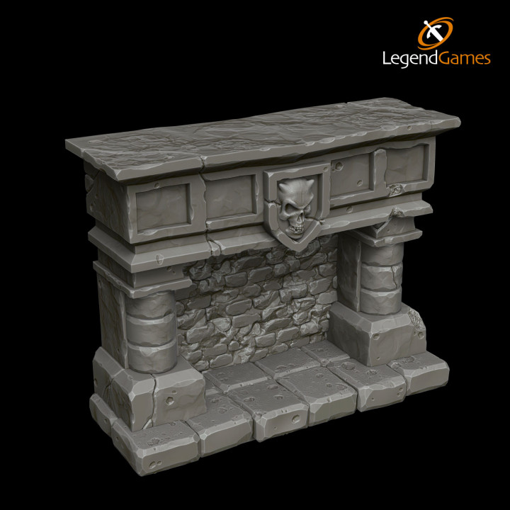 3D Printable LegendGames Dungeon Fireplace by Legend Games