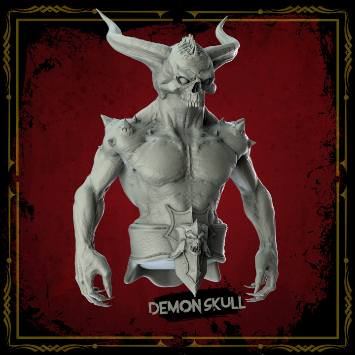 3D Printable DEMON SKULL by Ismael Panadero Garcia