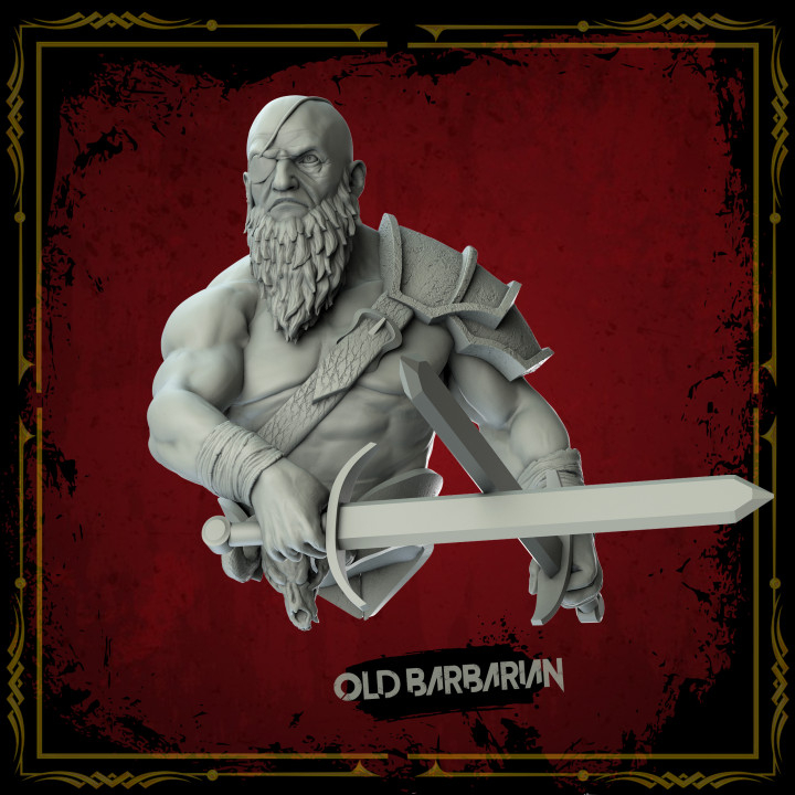 3D Printable OLD BARBARIAN by Ismael Panadero Garcia