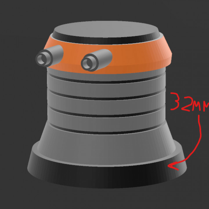 3D Printable Stationary Turret (Now with legs!) by Dumnorix