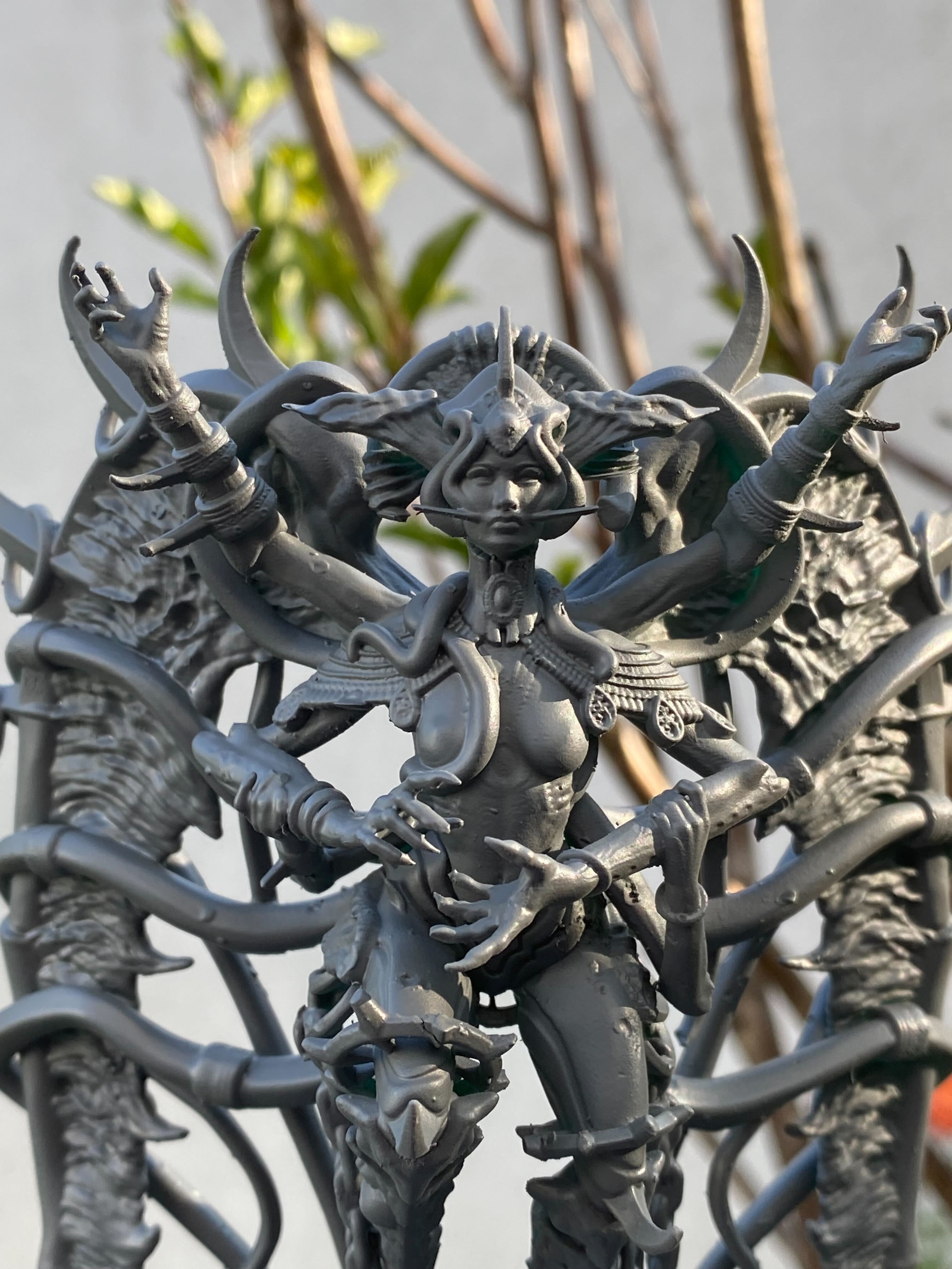 3D Printable Rakid the Slithering Sorceress, Conjuress of Craving ...