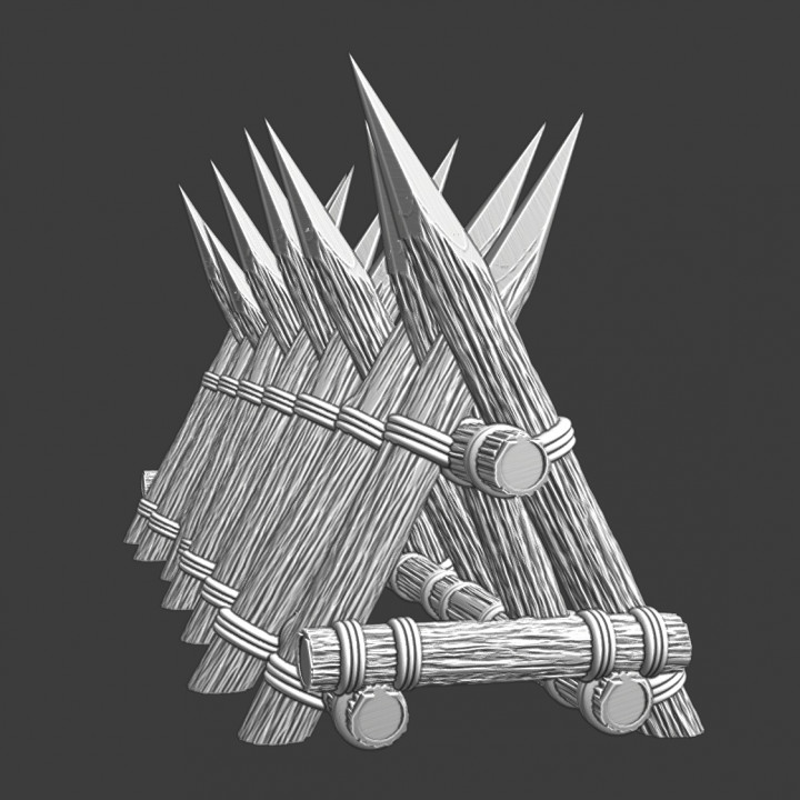 3D Printable Medieval protective palisade by Northern Crusades Miniatures