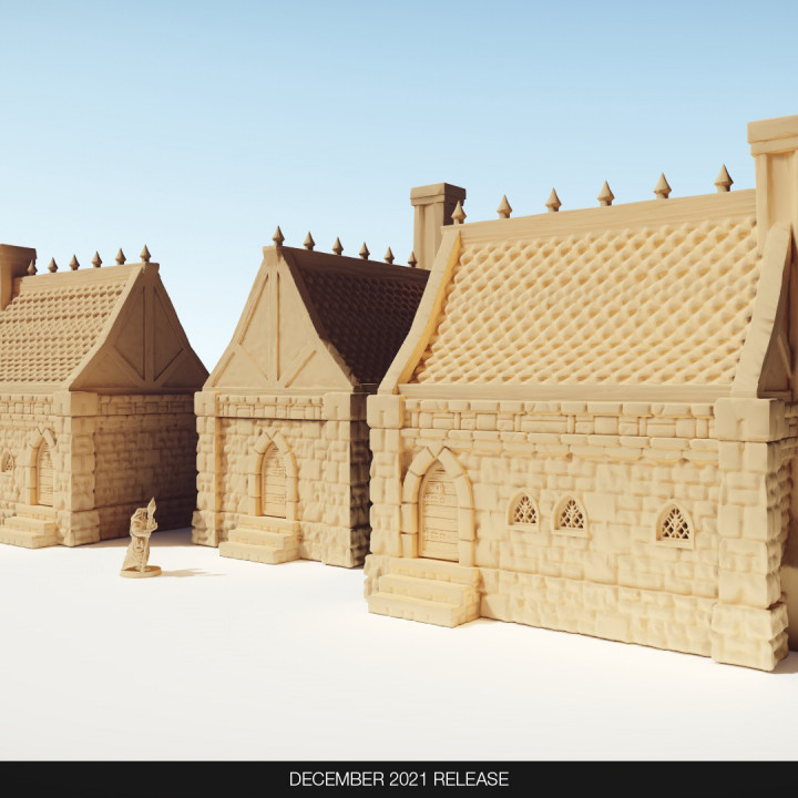 3D Printable Drennheim Modest Houses by Wonder Worlds