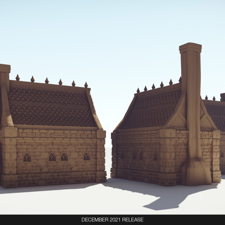 3D Printable Drennheim Modest Houses by Wonder Worlds