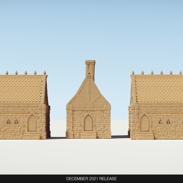 3D Printable Drennheim Modest Houses by Wonder Worlds