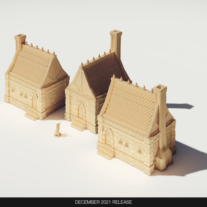 3D Printable Drennheim Modest Houses by Wonder Worlds