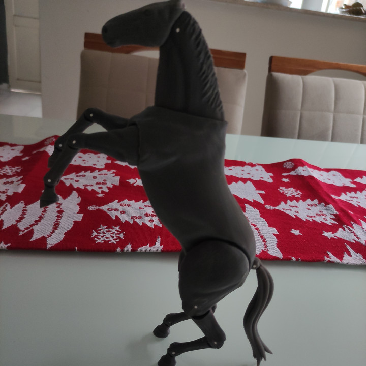 3D Print of 1:12 Scale Horse Poseable Figure by luanrikardo
