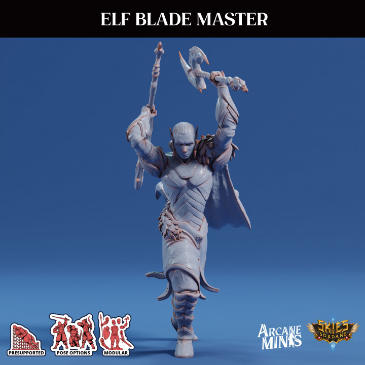 3D Printable Elf Blade Master by Sordane Publishing