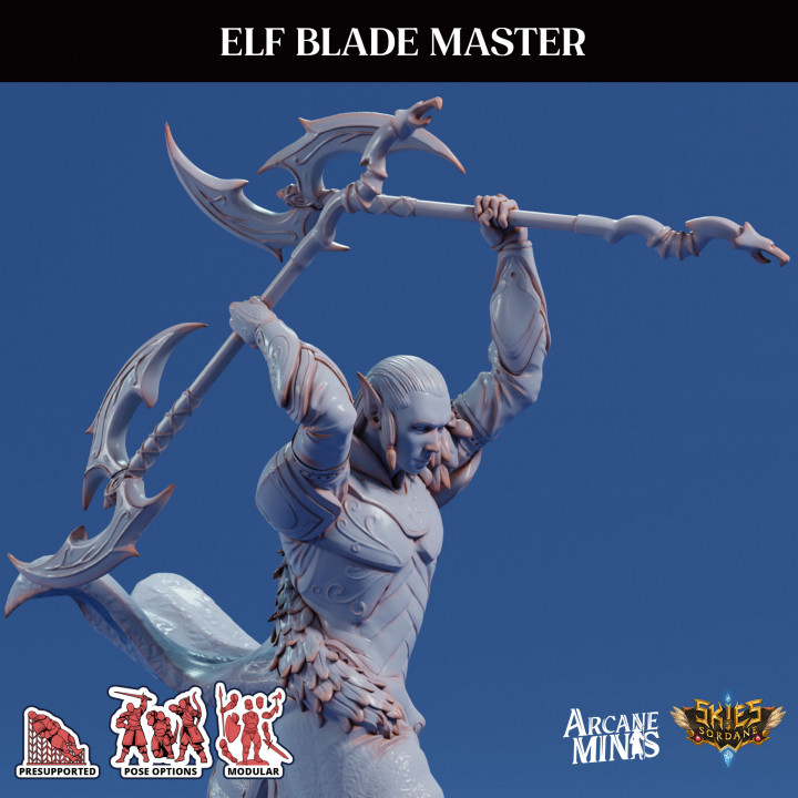3D Printable Elf Blade Master by Sordane Publishing