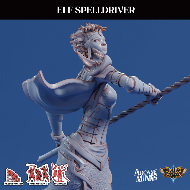 3D Printable Elf Spelldriver by Sordane Publishing
