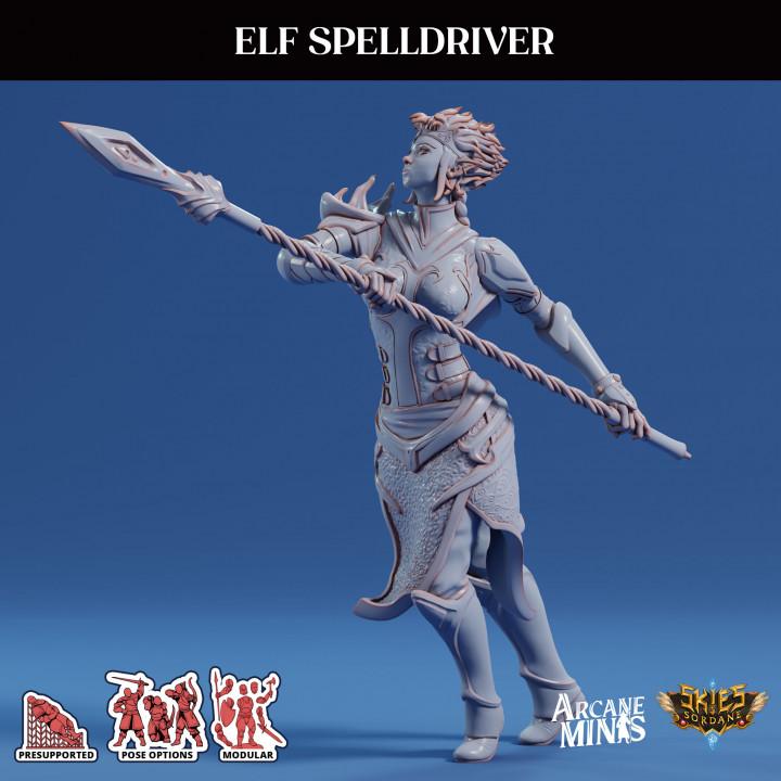 3D Printable Elf Spelldriver by Sordane Publishing