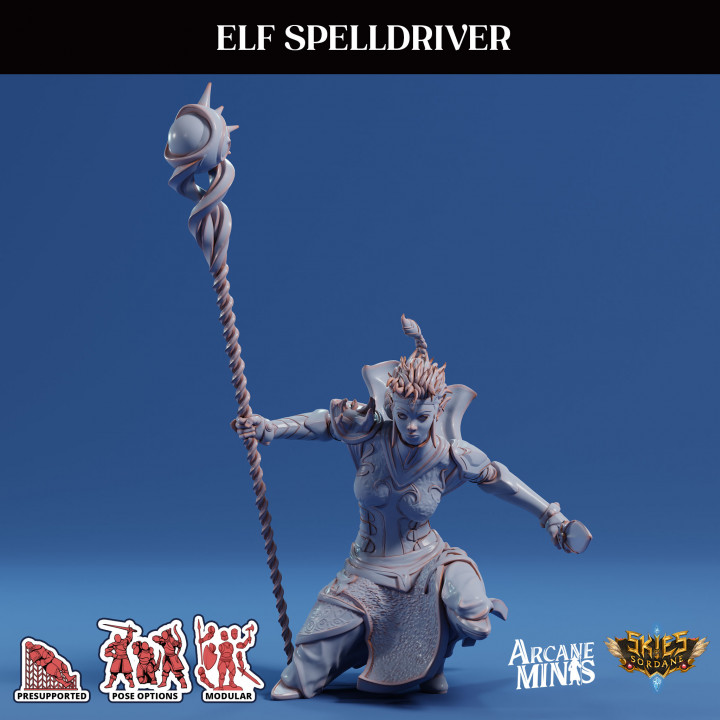 3D Printable Elf Spelldriver by Sordane Publishing
