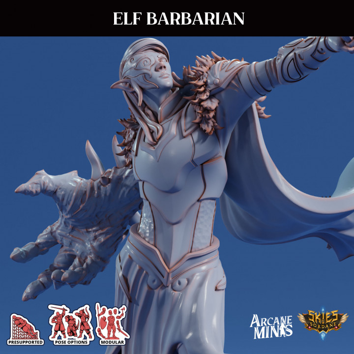 3D Printable Elf Barbarian by Sordane Publishing