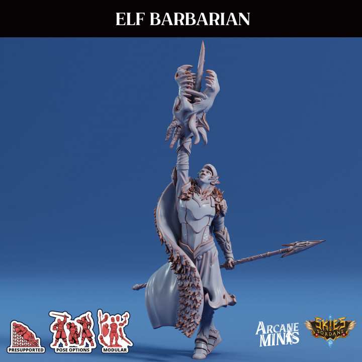 3D Printable Elf Barbarian by Sordane Publishing