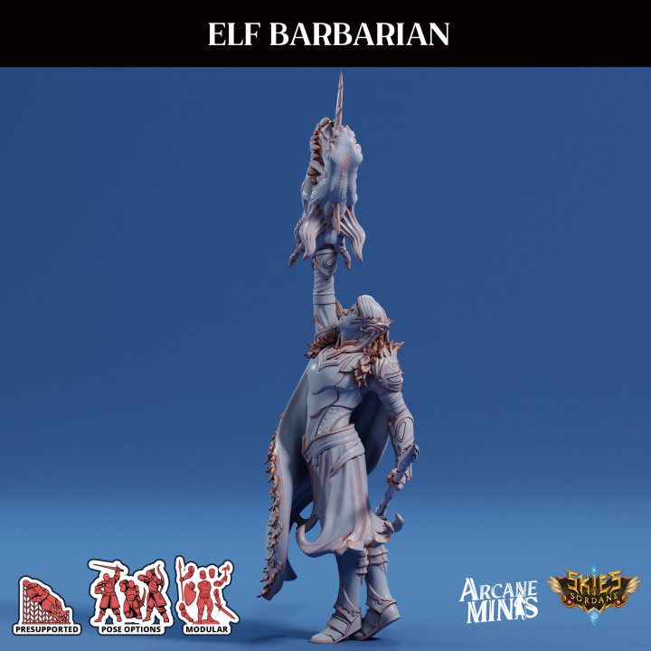3D Printable Elf Barbarian by Sordane Publishing