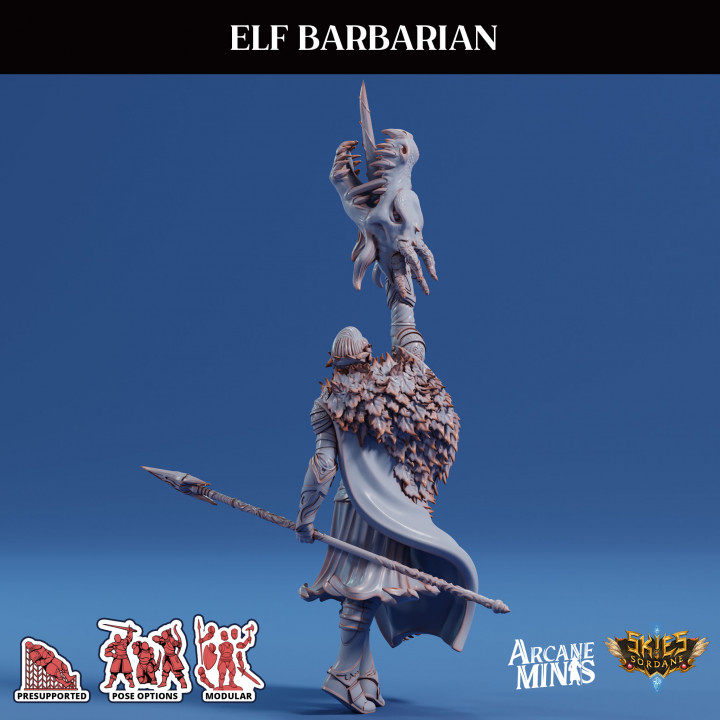 3D Printable Elf Barbarian by Sordane Publishing