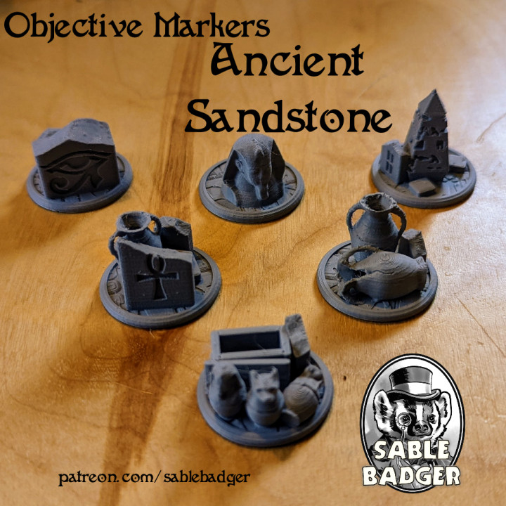 3D Printable Objective Markers - Ancient Sandstone by brander roullett