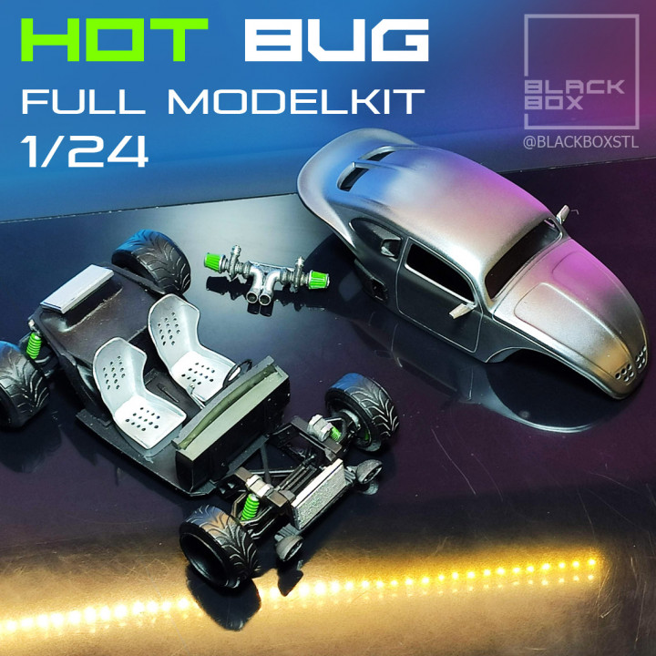 3D Printable HOT BUG 1/24 FULL MODELKIT by black-box-MINIATURES STL