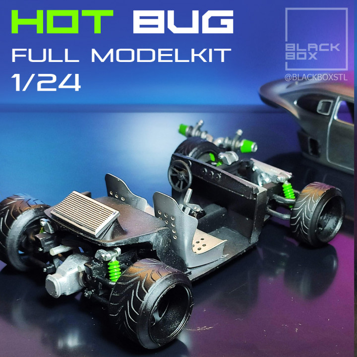 3D Printable HOT BUG 1/24 FULL MODELKIT by black-box-MINIATURES STL