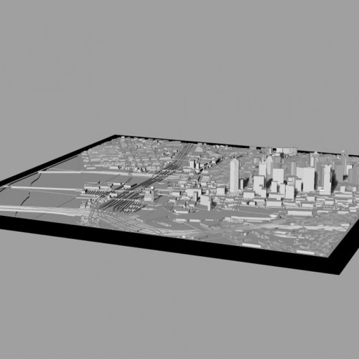 3D Printable 3D Dallas | Digital Files | 3D STL File | Dallas 3D Map ...