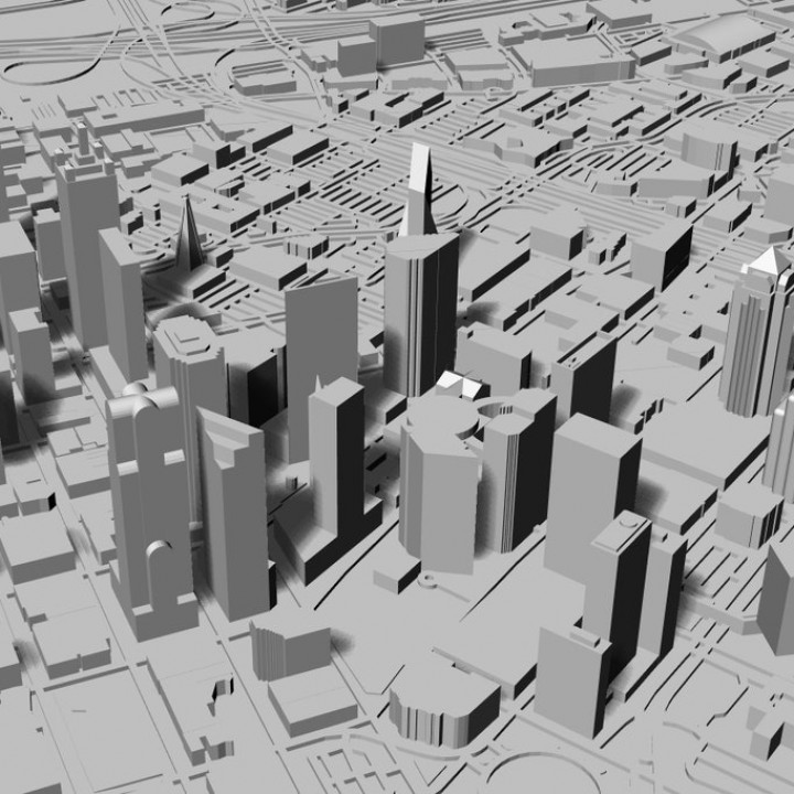 3D Printable 3D Dallas | Digital Files | 3D STL File | Dallas 3D Map ...