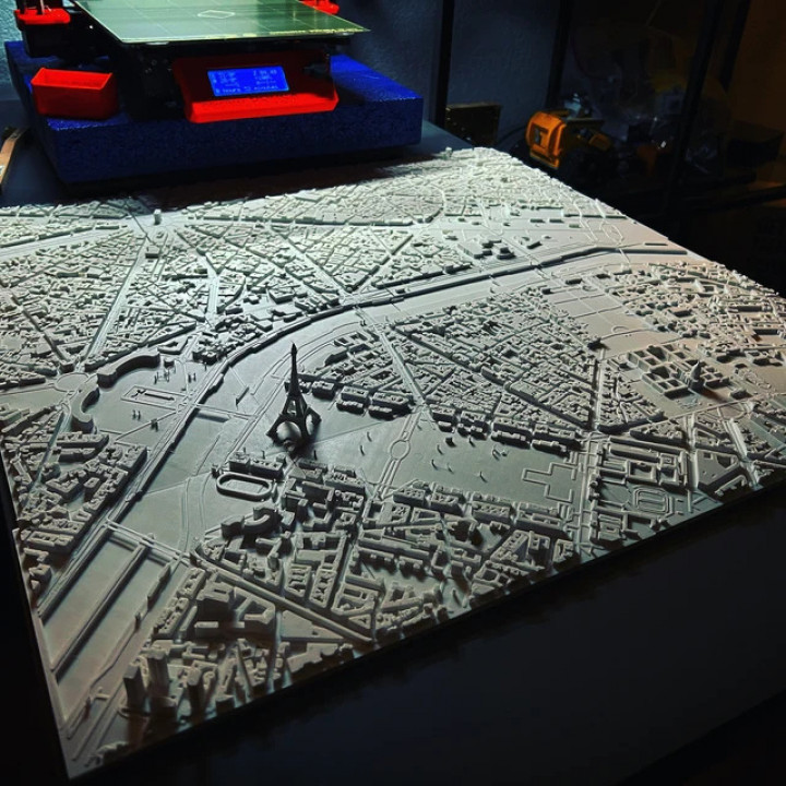 3D Print of 3D Paris | Digital Files | 3D STL File | Paris 3D Map | 3D ...