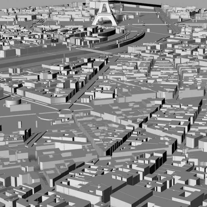 3D Printable 3D Paris | Digital Files | 3D STL File | Paris 3D Map | 3D ...