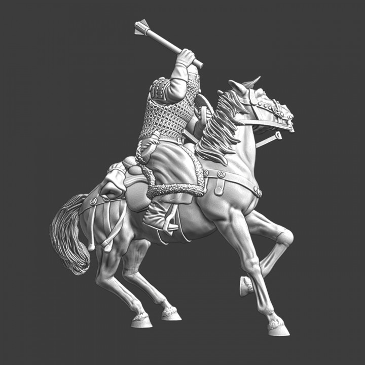 3D Printable Mounted Knight of Novgorod by Northern Crusades Miniatures