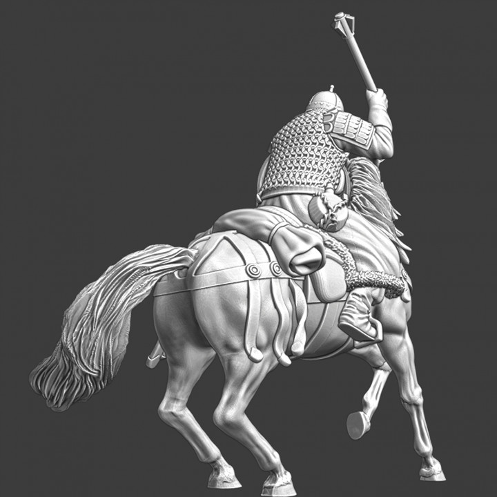 3D Printable Mounted Knight of Novgorod by Northern Crusades Miniatures