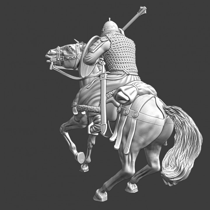 3D Printable Mounted Knight of Novgorod by Northern Crusades Miniatures