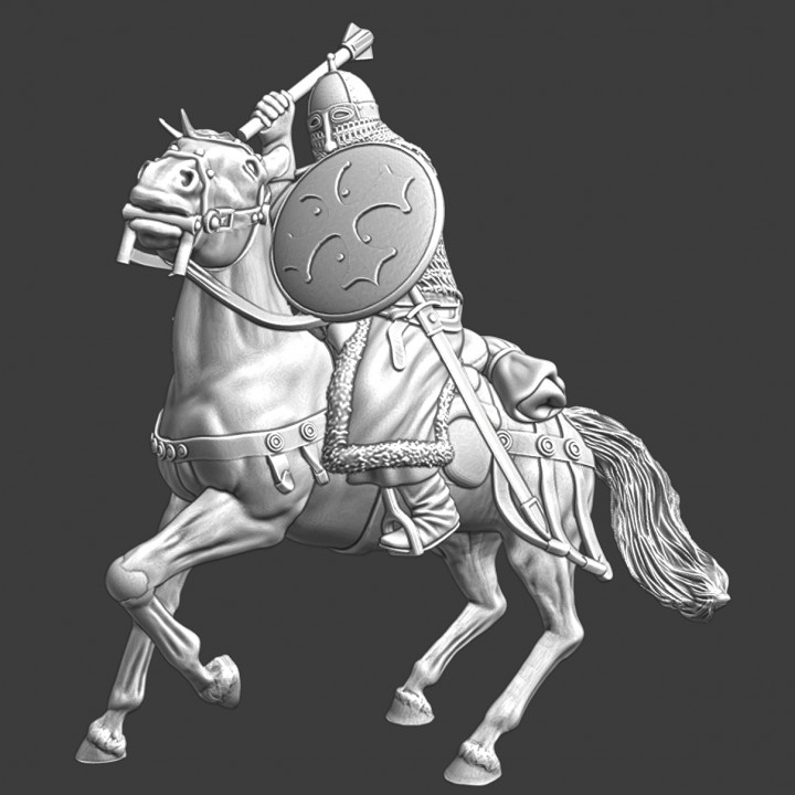 3D Printable Mounted Knight of Novgorod by Northern Crusades Miniatures